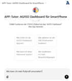 KI-Tutor für die APP des AGFEO Dashboard - Agfeo